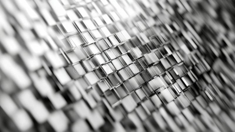 Abstract Metallic Geometric Pattern with Reflective Surfaces and Depth ...