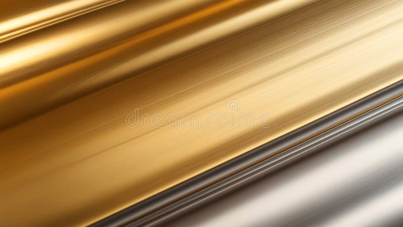Abstract Metallic Gold and Silver Waves with Reflective Shiny Surface ...
