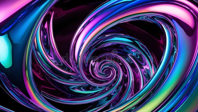 Abstract Metallic Gradient with Iridescent Blue, Violet, and Green ...