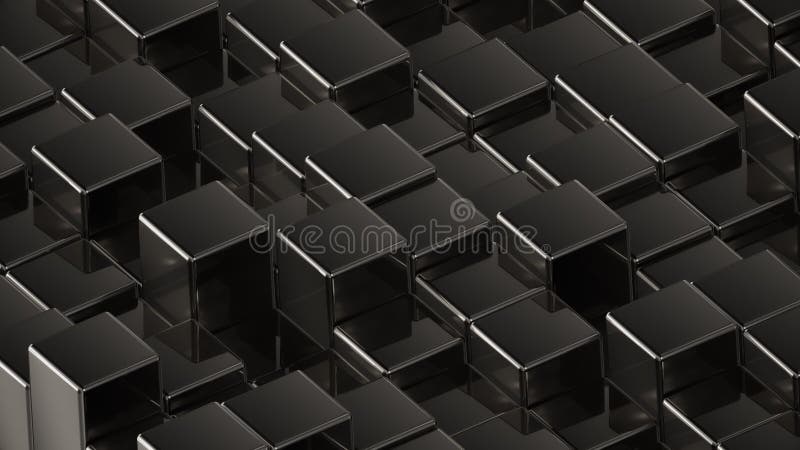Abstract Metallic Cubes Background Pattern Wall. 3D Projection Mapping ...