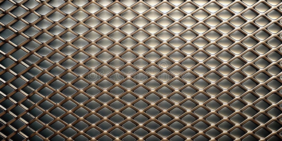 Abstract Metallic Grid Pattern with Diamond Shapes and Subtle Textured ...