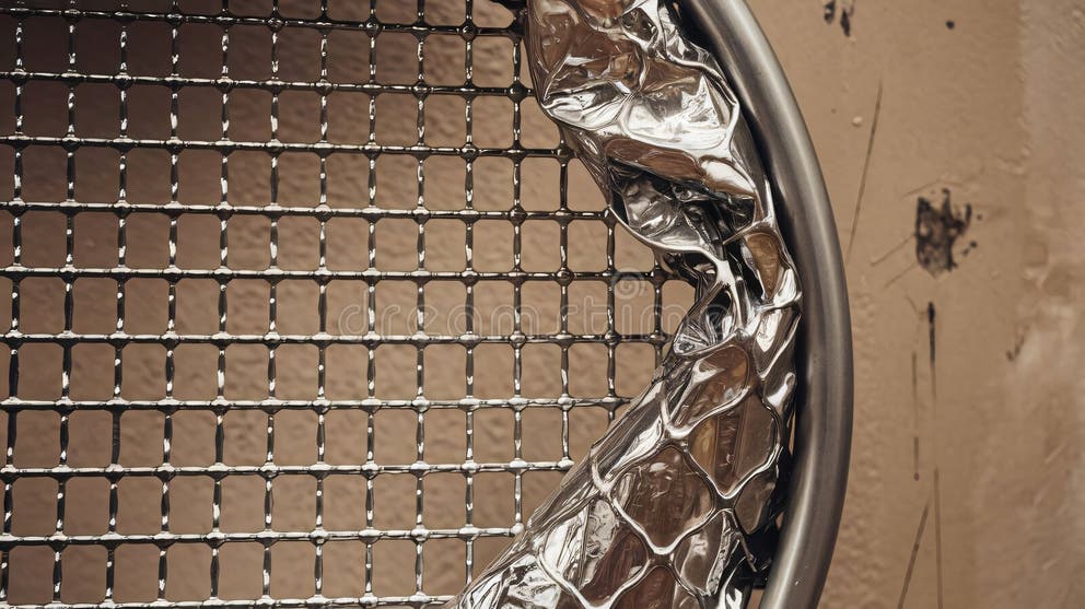 Abstract Metallic Grid Pattern with Textured Foil, Good Resolution ...