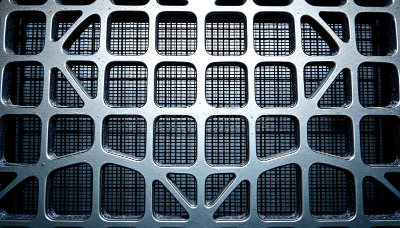 Abstract Metallic Grid Structure Pattern Modern Architecture Detail ...