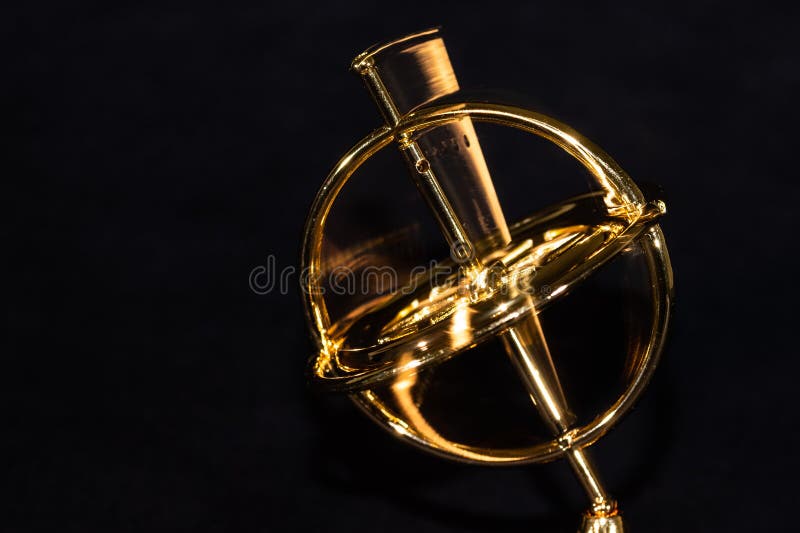 Abstract Metallic Image Caused by the Spinning of a Golden Gyroscope ...