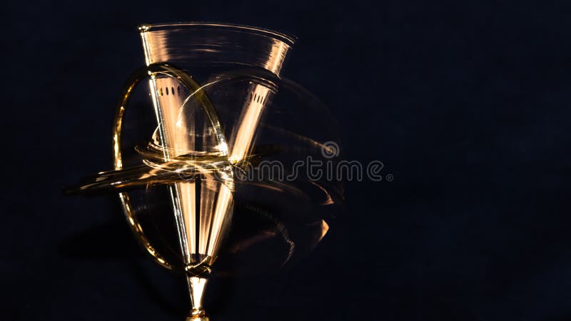 Abstract Metallic Image Caused by the Spinning of a Golden Gyroscope ...