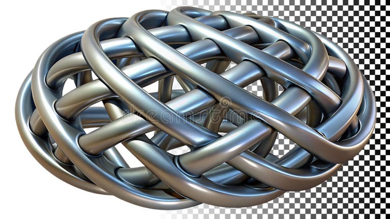 Abstract Metallic Interwoven Mesh or Structure, Representing Complexity ...