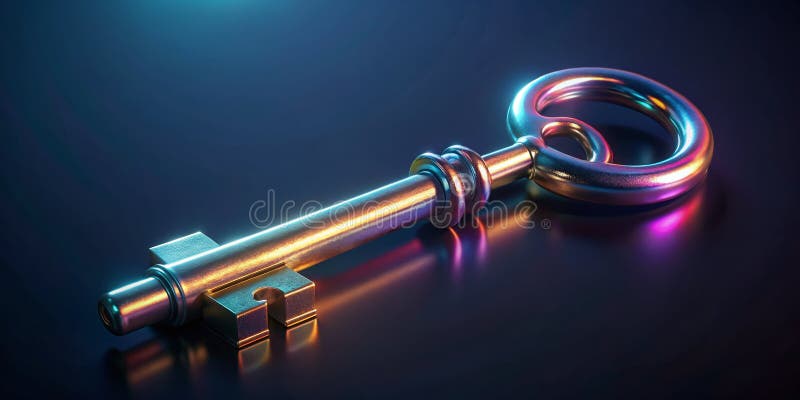 Abstract Metallic Keyhole 3D Model a Digital Rendering of a Futuristic ...