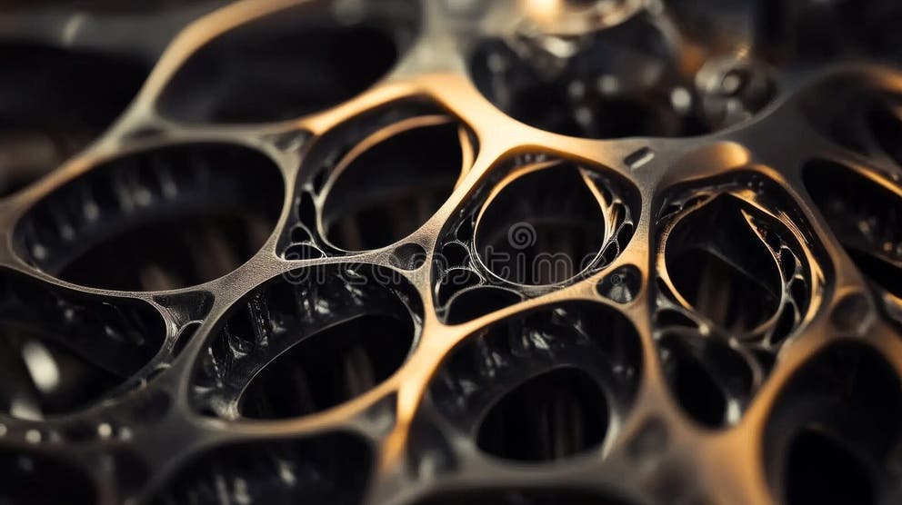 Abstract Metallic Lattice Structure Design Stock Illustration ...