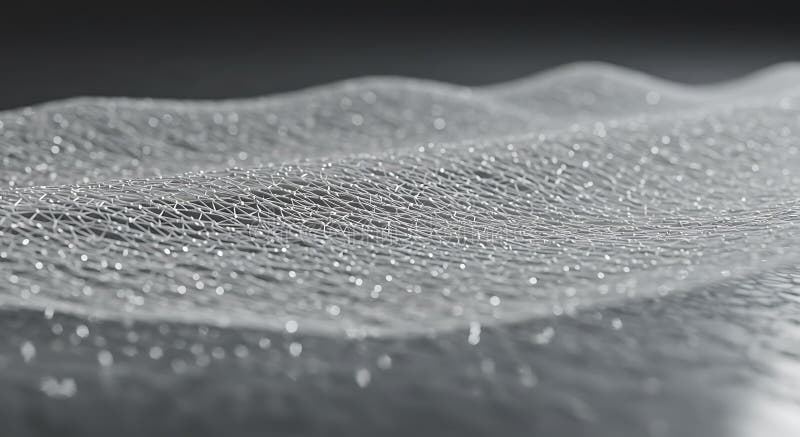 Abstract Metallic Mesh Surface with Subtle Waves and Sparkling ...