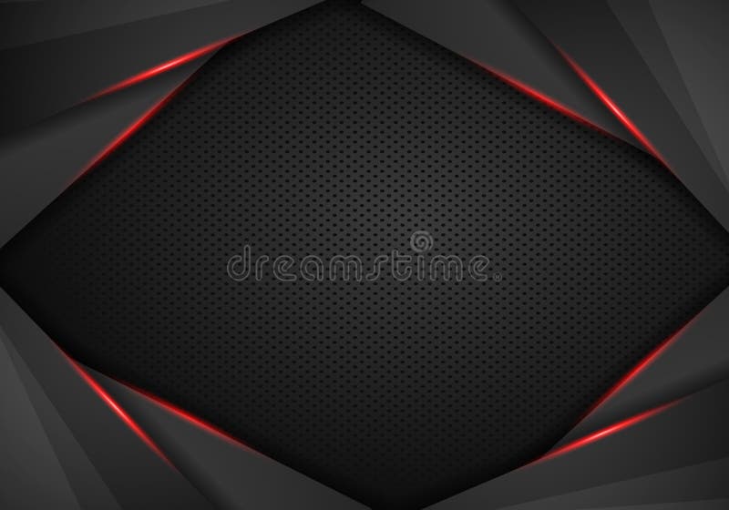 Abstract Metallic Modern Red Black Frame Design Innovation Concept ...
