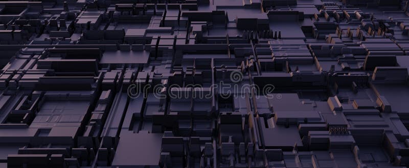 Abstract Metallic Motherboard. Cyber Surface Made of Colored 3d Render ...