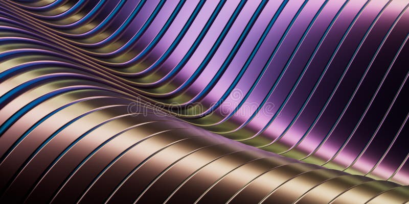 Abstract Metallic Multicolored Background. Reflective Surface and ...