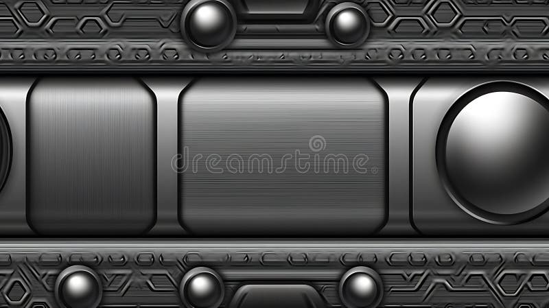 Abstract Metallic Panel Design with Geometric Details Stock ...