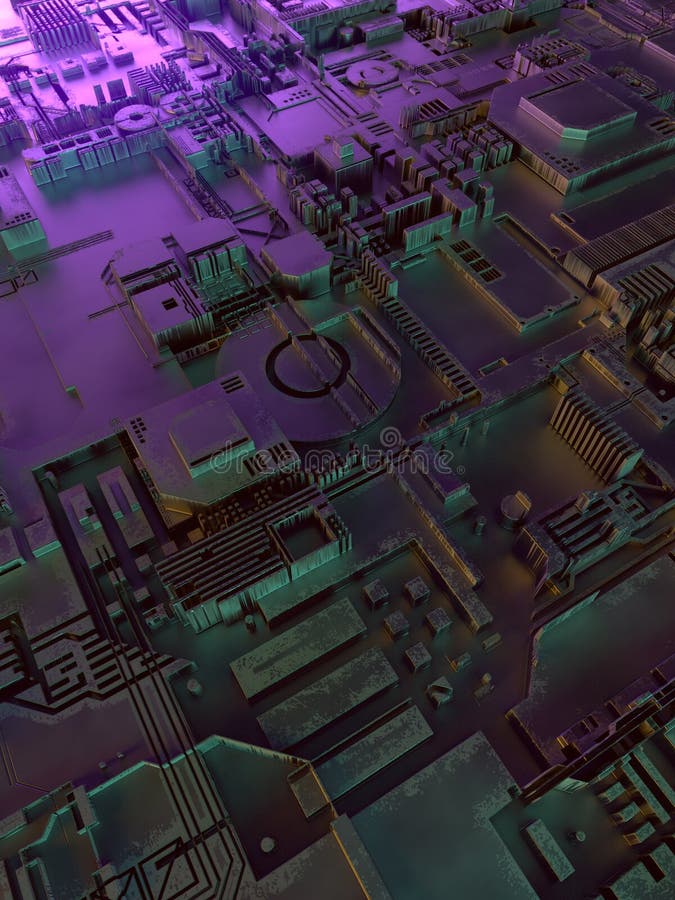 Abstract Metallic Pattern. Futuristic Techno Background Illuminated by ...