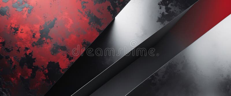 Abstract Metallic Red Black Background with Contrast. Stock Image ...