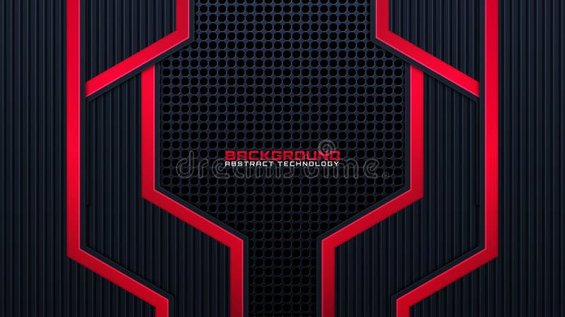 Abstract Metallic Red Black Layout Design Tech Innovation Concept ...