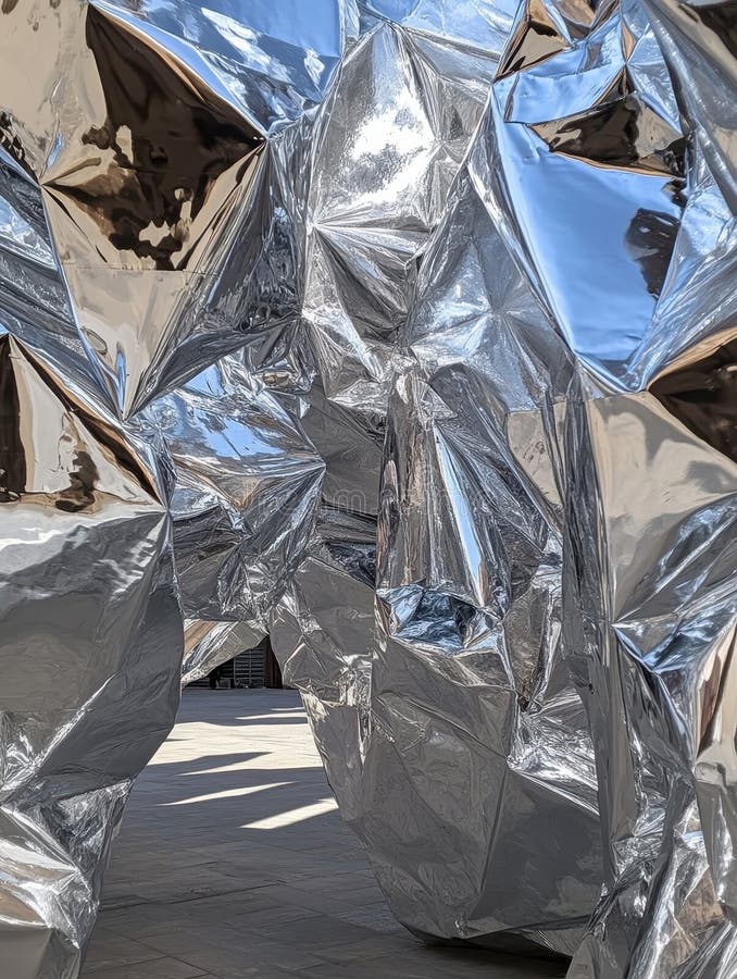 Abstract Metallic Sculpture Creates a Striking Visual Effect with ...