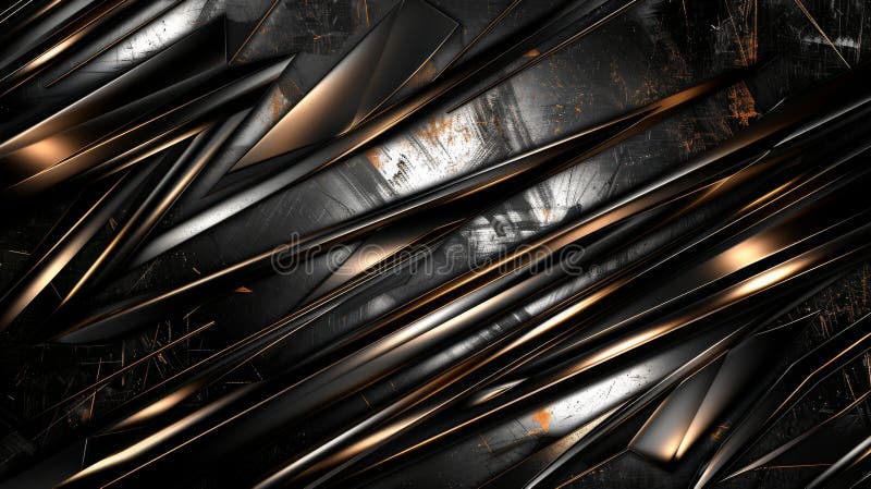 Abstract Metallic Sharp Edges Background in Dark Tones Stock Image ...