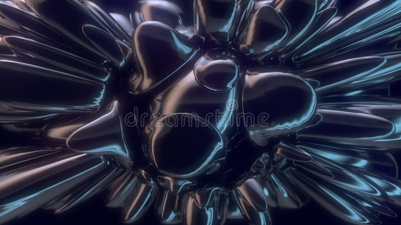 Abstract Metallic Shiny Shape. 3d Illustration Stock Illustration ...