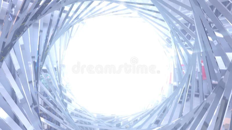 Abstract Metallic Shiny Silver Chrome Polyhedral Tunnel Frame Stock ...