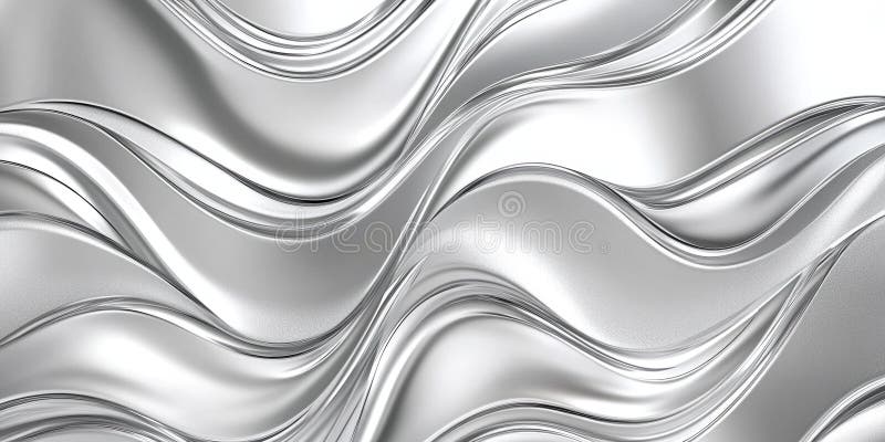 Abstract Metallic Silver Background Flowing Shapes Design Decor Stock Photos - Free & Royalty ...