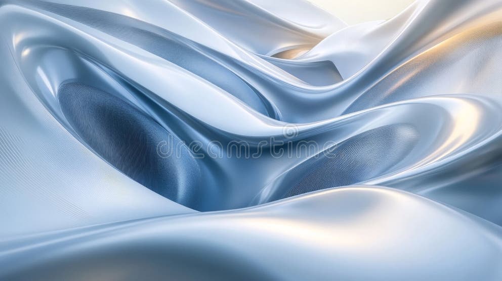 Abstract Metallic Silver Wave Pattern Stock Illustration - Illustration ...
