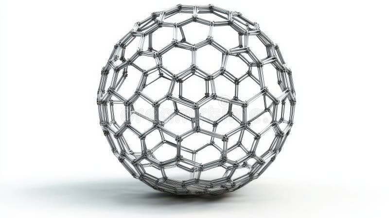 Abstract Metallic Sphere Structure Closeup of a 3D Metallic Sphere with ...