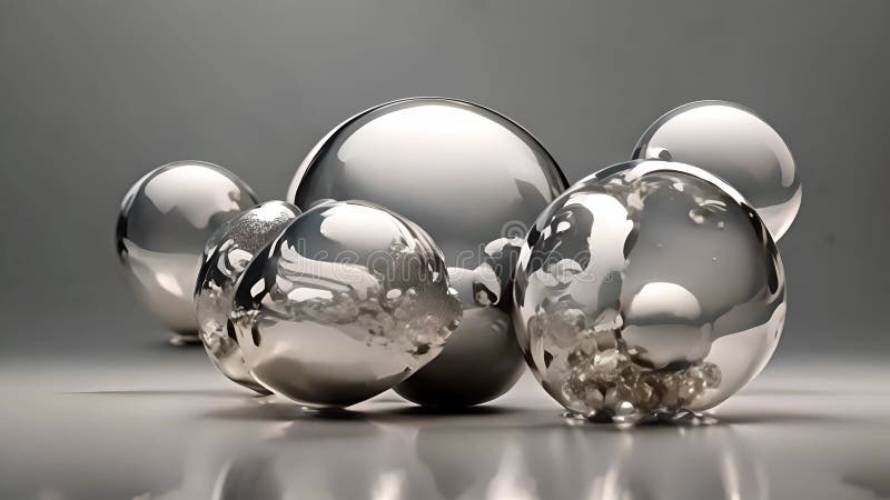 Abstract Metallic Spheres Composition Stock Footage - Video of ...