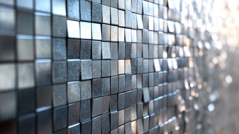 Abstract Metallic Square Grid Pattern Stock Illustration - Illustration ...