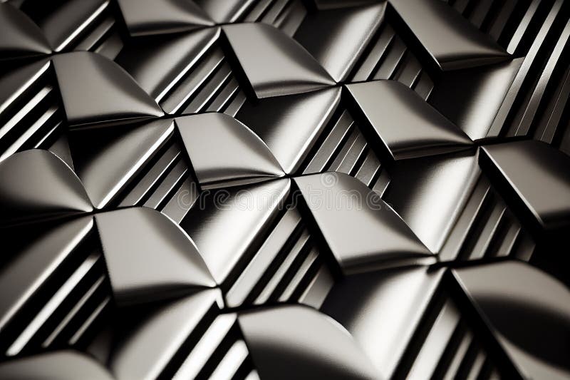 Abstract Metallic Stainless Steel Background. Generative AI Stock ...