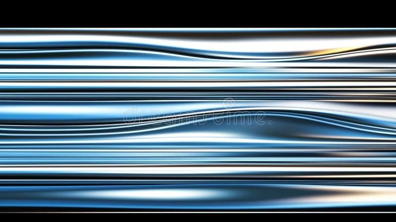 Abstract Metallic Surface with Blue and Silver Wavy Patterns Stock ...