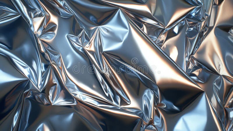 Abstract Metallic Surface Crinkled Texture Stock Illustration ...