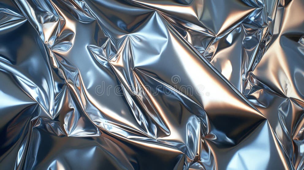 Abstract Metallic Surface Crinkled Texture Stock Illustration ...
