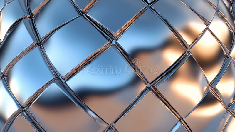 Abstract Metallic Surface with Reflective Diamond Pattern Stock Photo ...