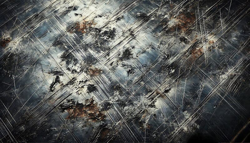 Abstract Metallic Surface with Scratches and Textured Layers Stock ...