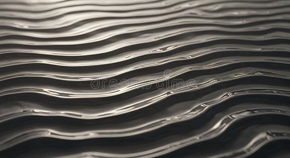 Abstract Metallic Surface with Wavy Pattern and Subtle Light ...