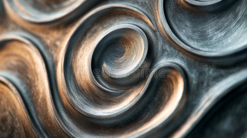 Abstract Metallic Swirl Texture Background Stock Illustration ...