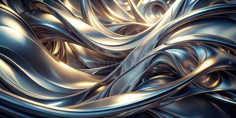 Abstract Metallic Swirls a Luxurious, Shiny, and Textured Background ...