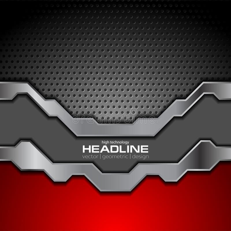 Abstract Metallic Technology Concept Background Stock Vector ...