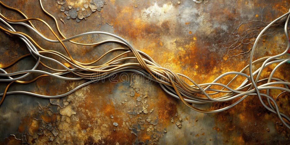 Abstract Metallic Tendrils on Oxidized Surface a Study in Contrasting ...