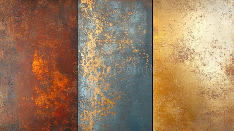 Abstract Metallic Texture Background Rust Copper Gold Stock ...