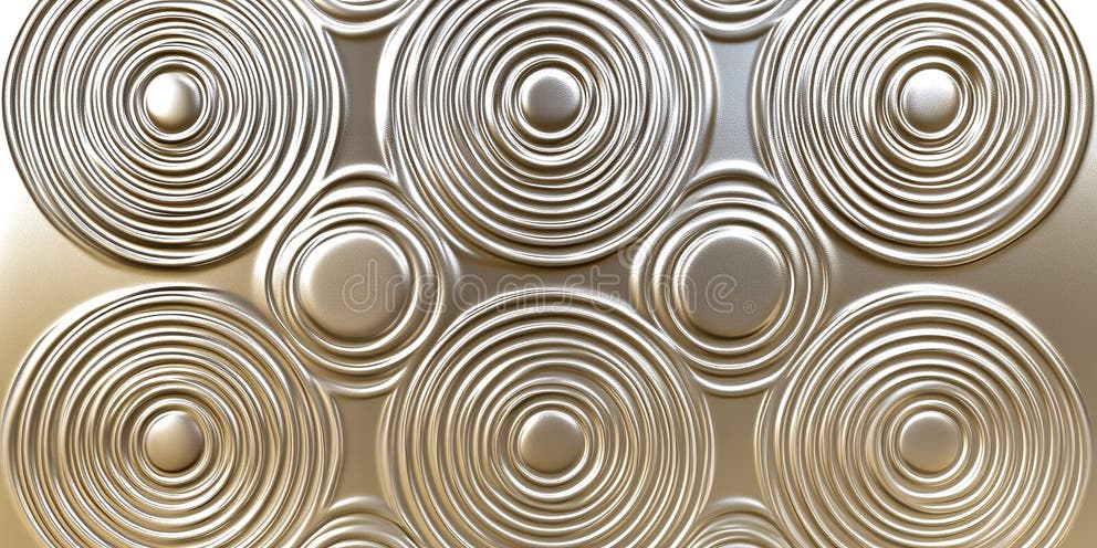 Abstract Metallic Texture with Concentric Circles Design Elegant Gold ...