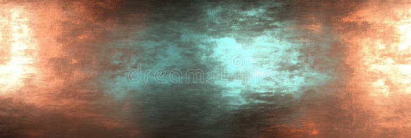 Abstract Metallic Texture with Copper and Turquoise Colors Reflect ...