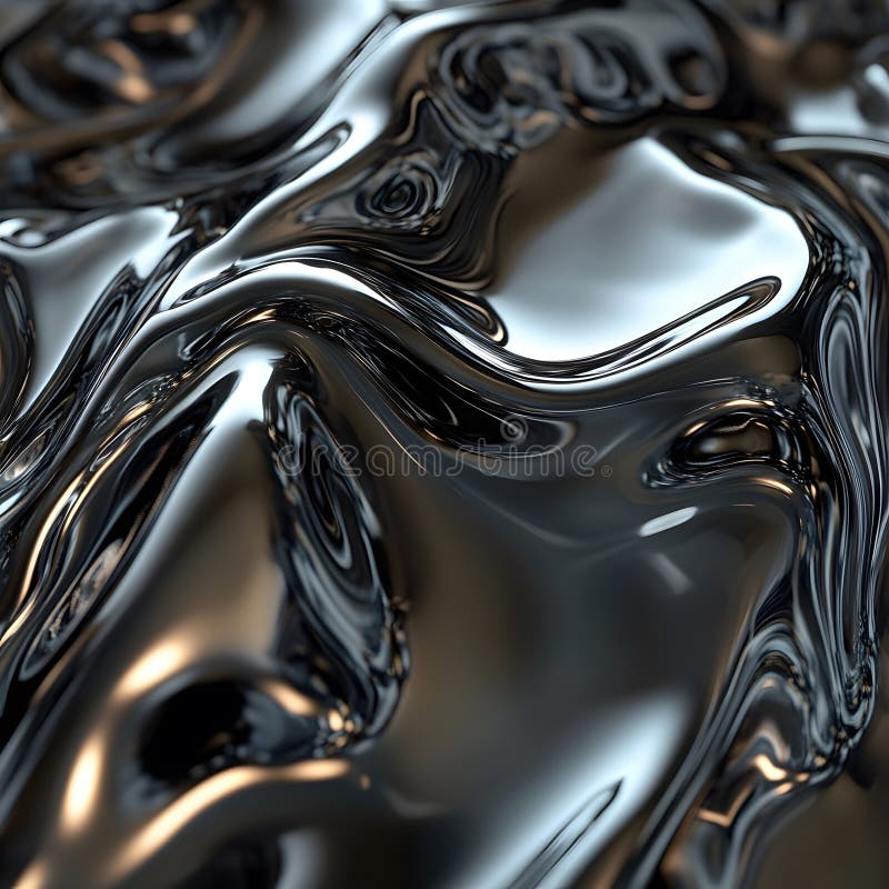 Abstract Metallic Texture Dark Gray and Silver Ripples Stock ...