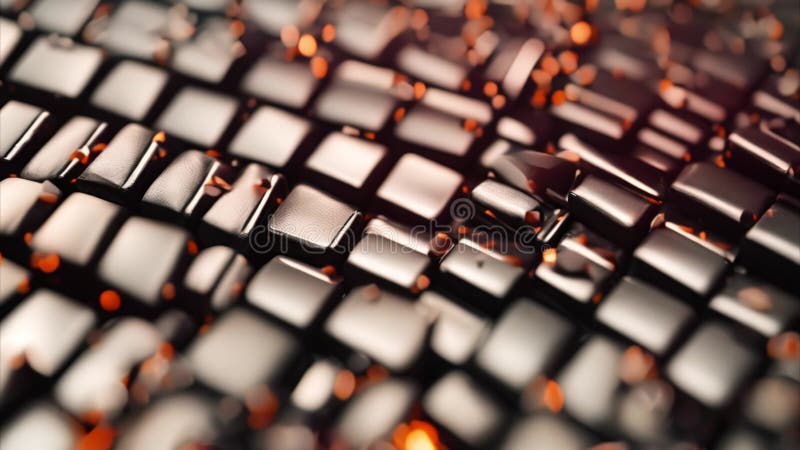 Abstract Metallic Texture with Glowing Particles Stock Video - Video of ...