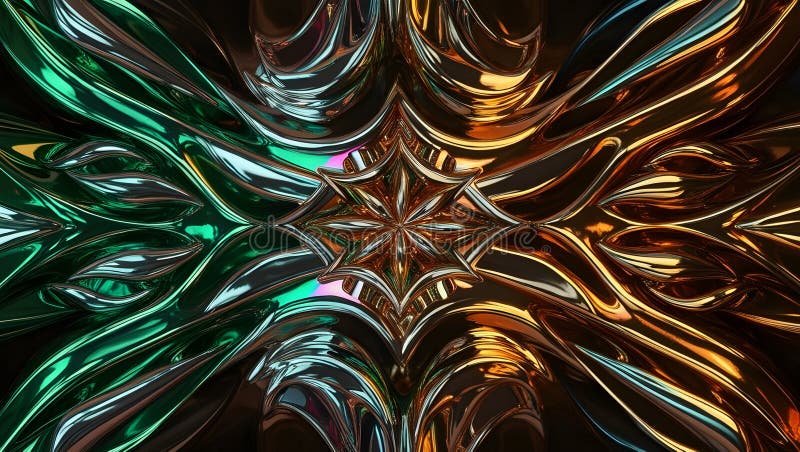 An Abstract Metallic Texture with Iridescent Rainbow Reflections Stock ...
