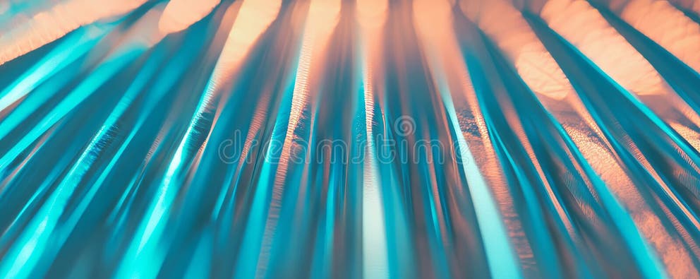 Abstract Metallic Texture with Sharp Vertical Ribs and Vibrant Lighting ...