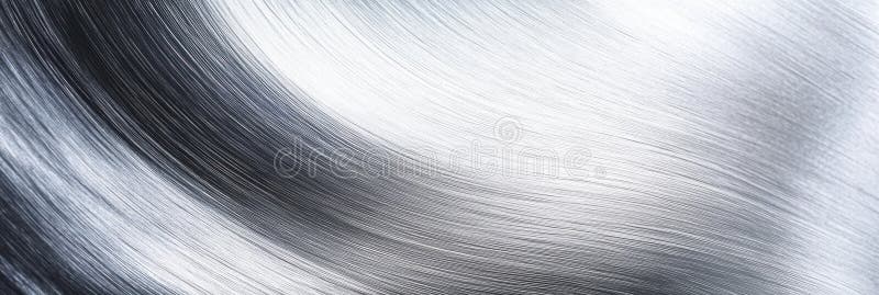 Abstract Metallic Texture Showing Swirling Silver Brushed Pattern ...