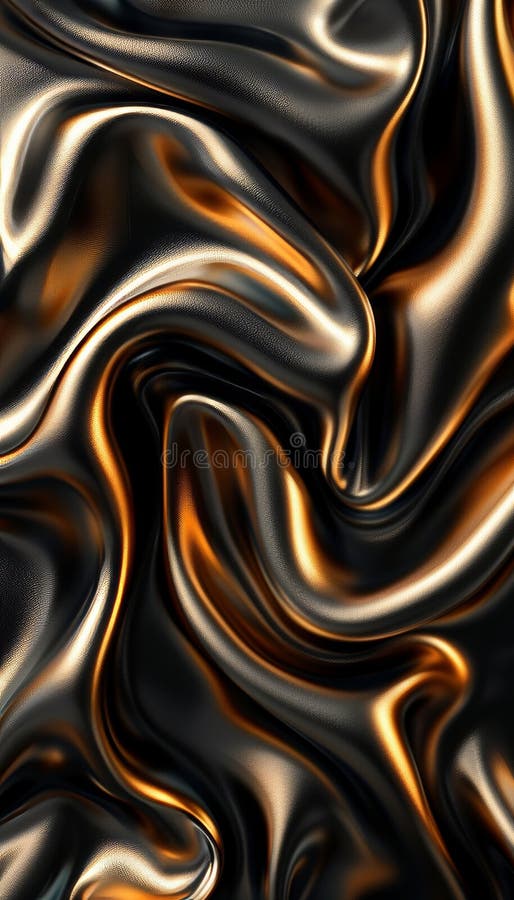 Abstract Swirling Patterns Black Gold Creating Luxurious Dynamic Visual ...