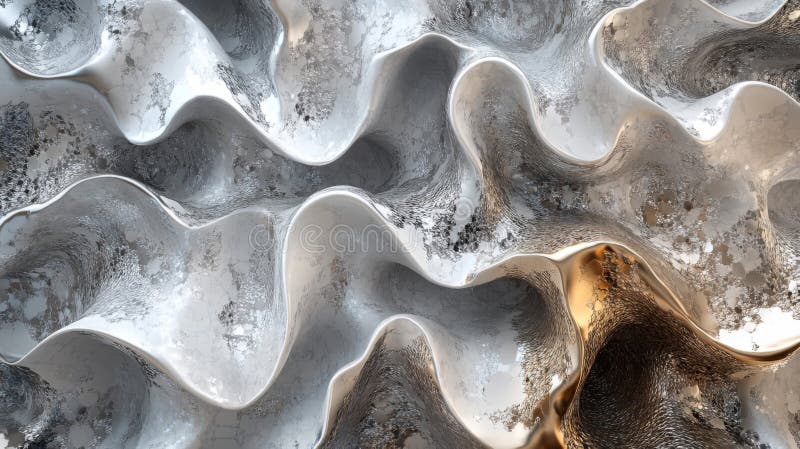 Abstract Metallic Texture with Wavy and Wrinkled Surface Stock ...